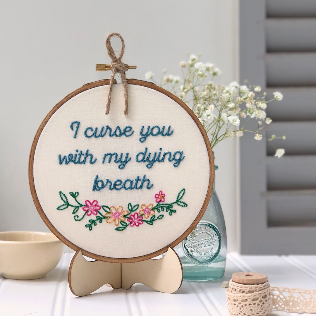 I Curse You With My Dying Breath: Subversive Needlepoint Finished ...