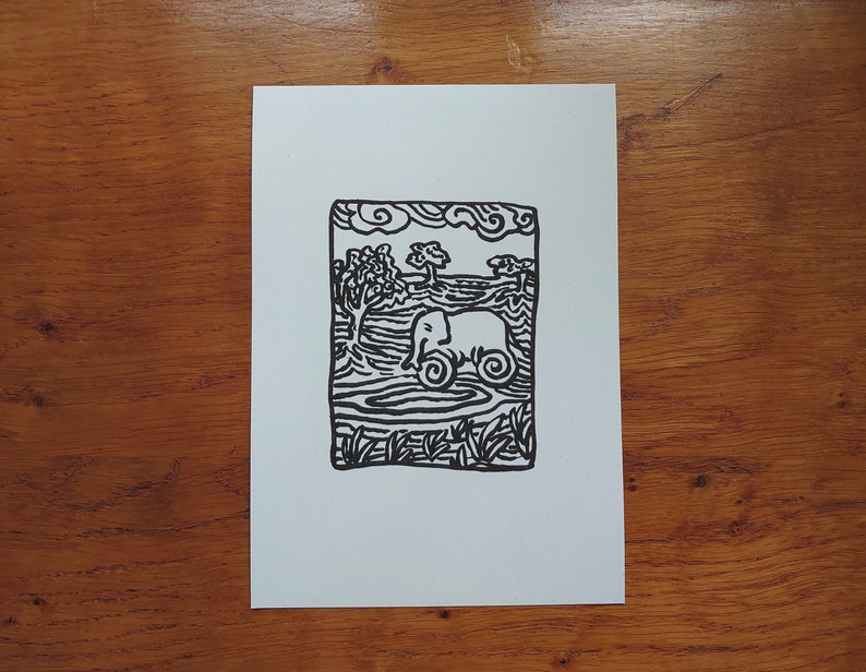 Mulefa A5 Art Print the Amber Spyglass and His Dark - Etsy