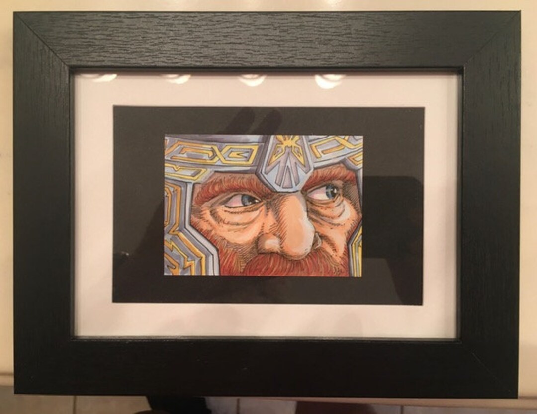 Lord of the Rings Gimli Original Art Sketchcard/framed - Etsy