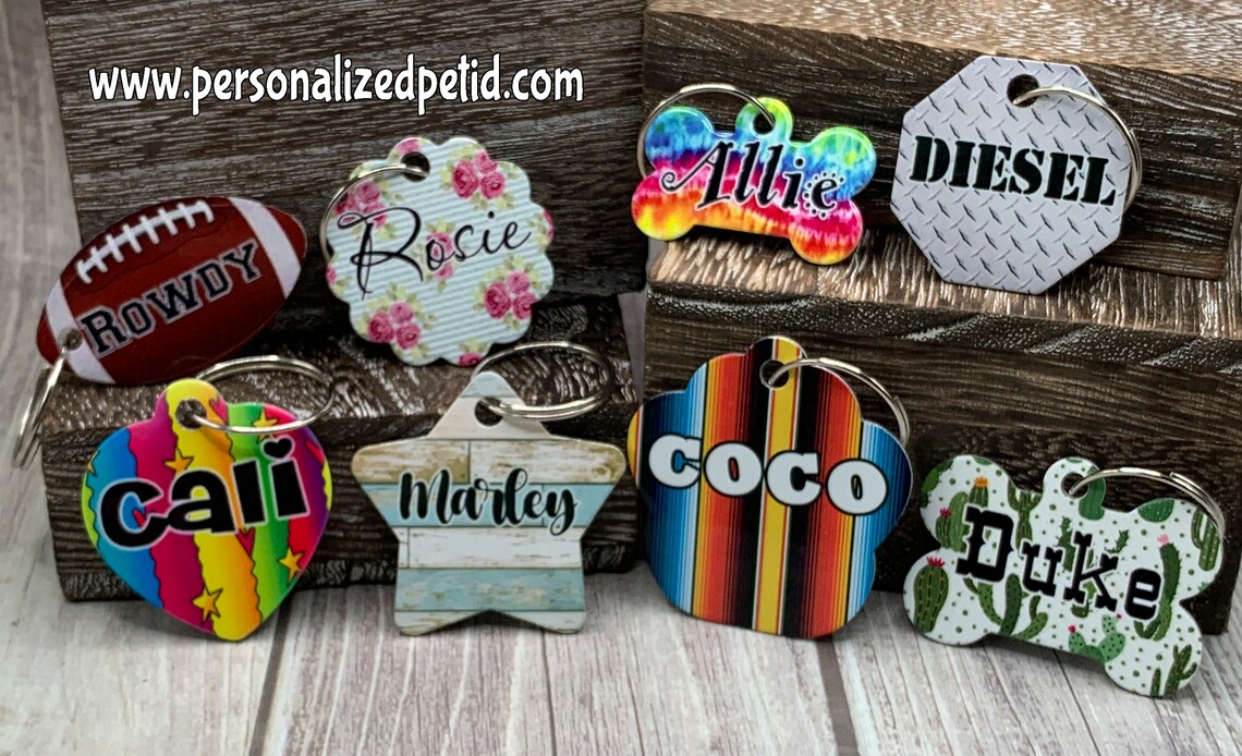 Fire Hydrant Shaped Pet ID Name Tag Large | Personalized Custom Made to ...