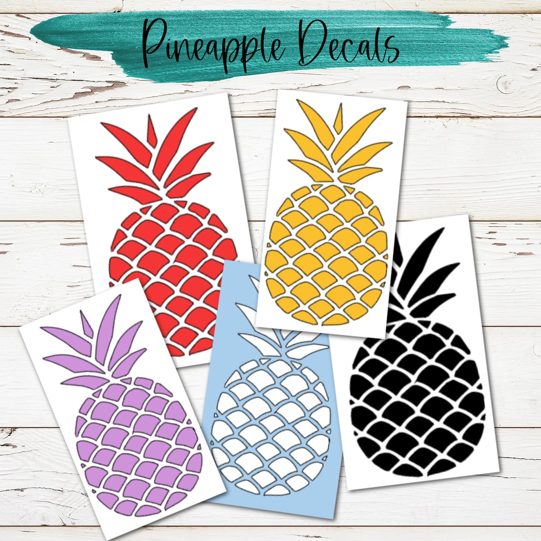 Pineapple Decals, Pineapple Stickers, Pineapple Window Sticker, Vinyl ...