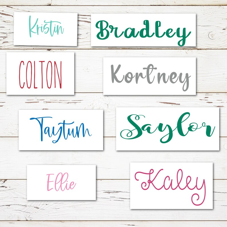 Vinyl Name Decals Car Decals Custom Name Decals Window | Etsy