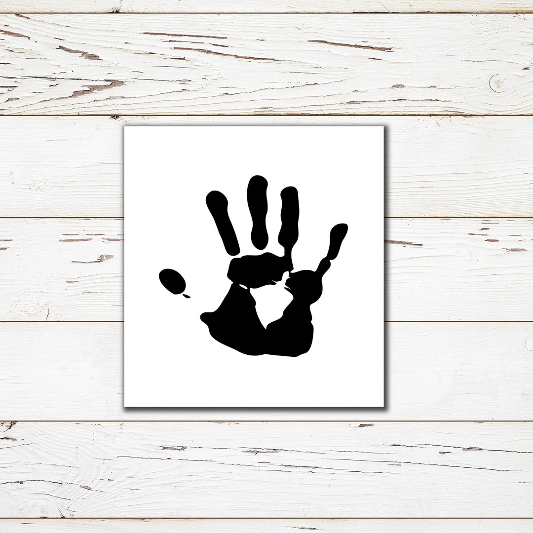 Hand Print Vinyl Decal, Hand Vinyl Decal, Halloween Vinyl Decal, Spooky ...
