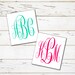 Custom Monogram Decal, Permanent Vinyl, Tumbler Decal, Custom Name ...