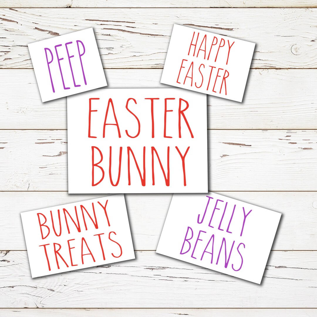 Rae Dunn Inspired Easter Vinyl Decals, Easter Stickers, Vinyl Decals ...