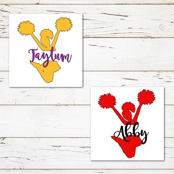 Cheerleader Decal Custom Cheerleader Vinyl Decal for | Etsy