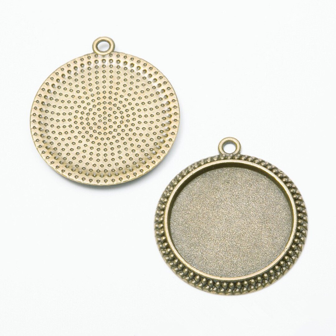 7 Colors Round Base Setting Bezel Tray Bezel Pendant Charm/finding ...