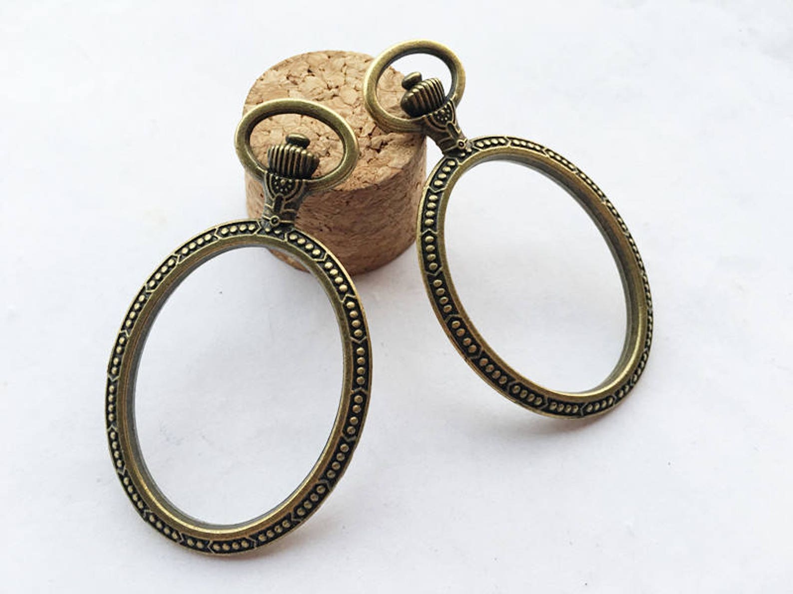 Antique Silver/antique Bronze Vintage Pocket Watch Frame Base - Etsy