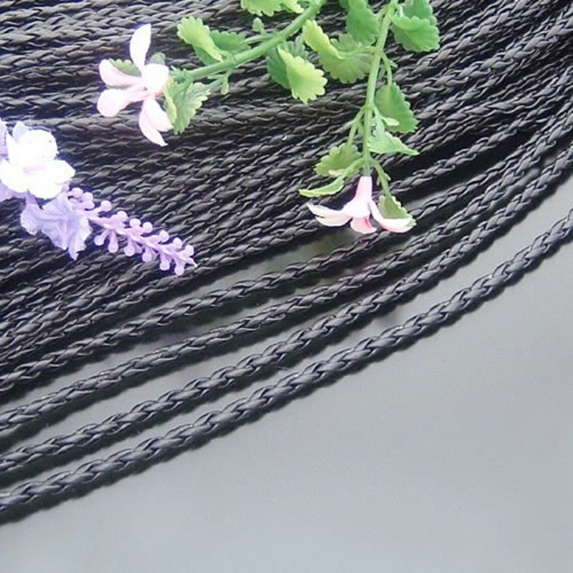 3mm 22 Colors Faux Braid Leather Cord,beading String,leather Rope,for ...