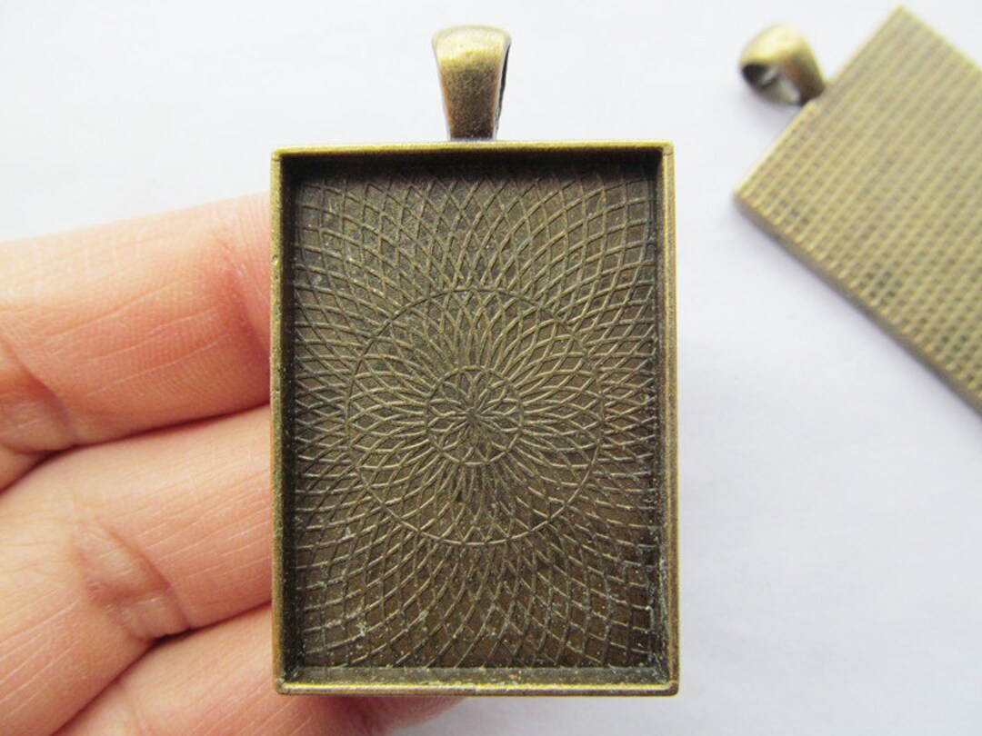 Antique Silver Tone/antique Bronze/shiny Silver Rectangle Base Setting ...