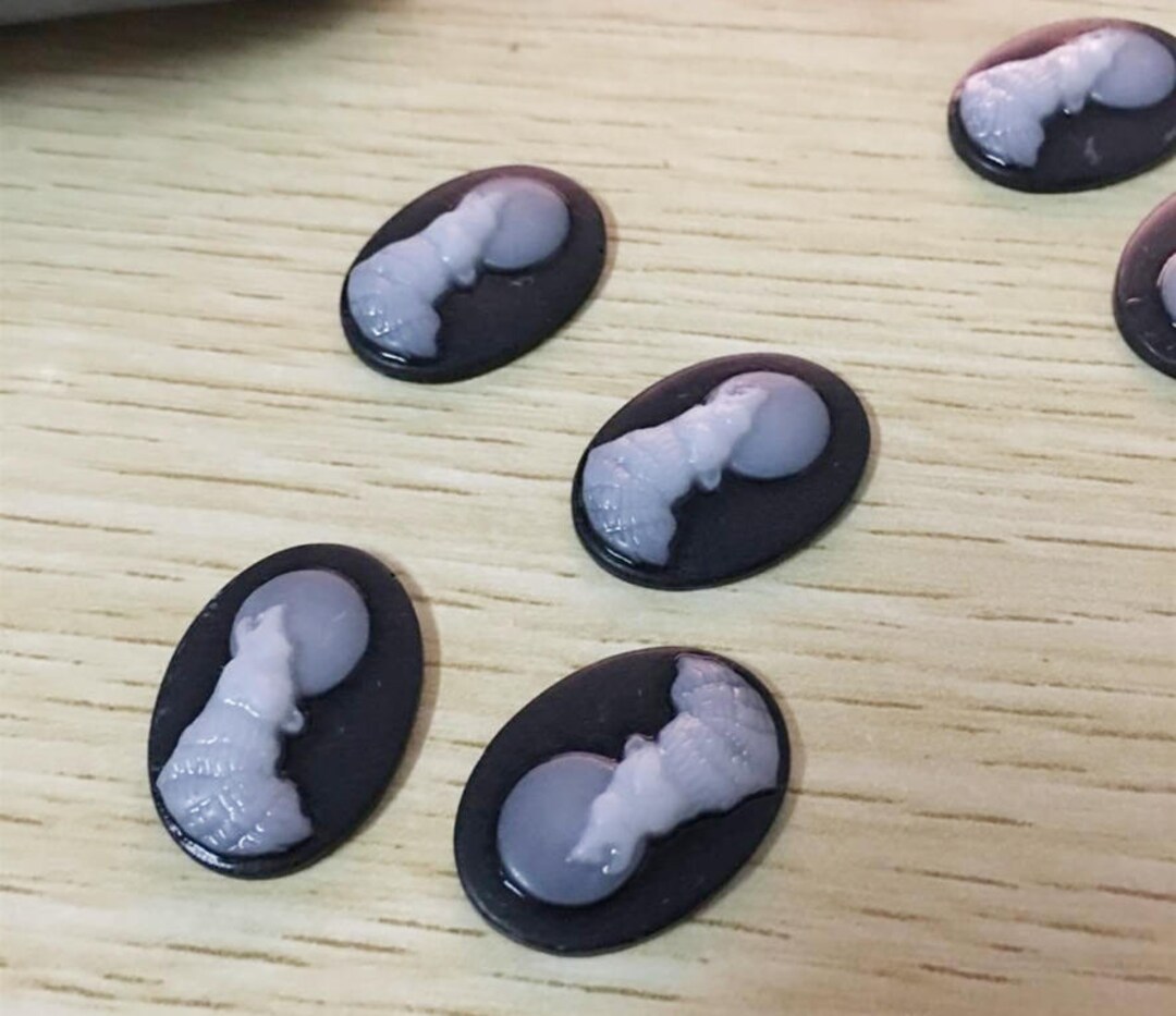 18mmx25mm Oval Flatback Resin Wolf Cabochon/cameo Charm/finding,fit ...