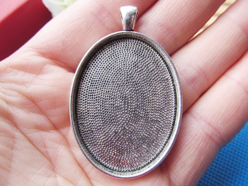Antique Bronze/antique Silver Tone/silver Plated Oval Base Setting Tray ...