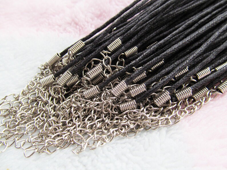 420mm X2mm Black/brown Waxed Cotton Necklace Cord String - Etsy