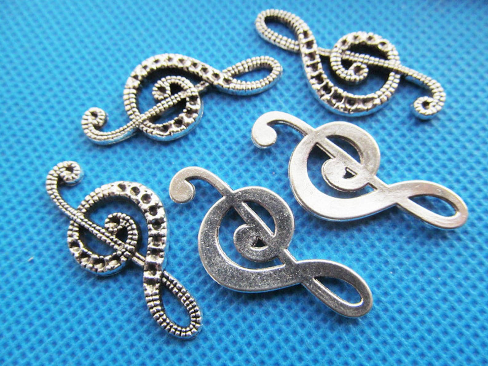 15mmx32.82mm Antique Silver Tone Music Note Pendant Charm/finding,diy ...