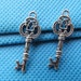 10mmx28mm Antique Silver Tone Key Pendant Charm/findingdiy - Etsy