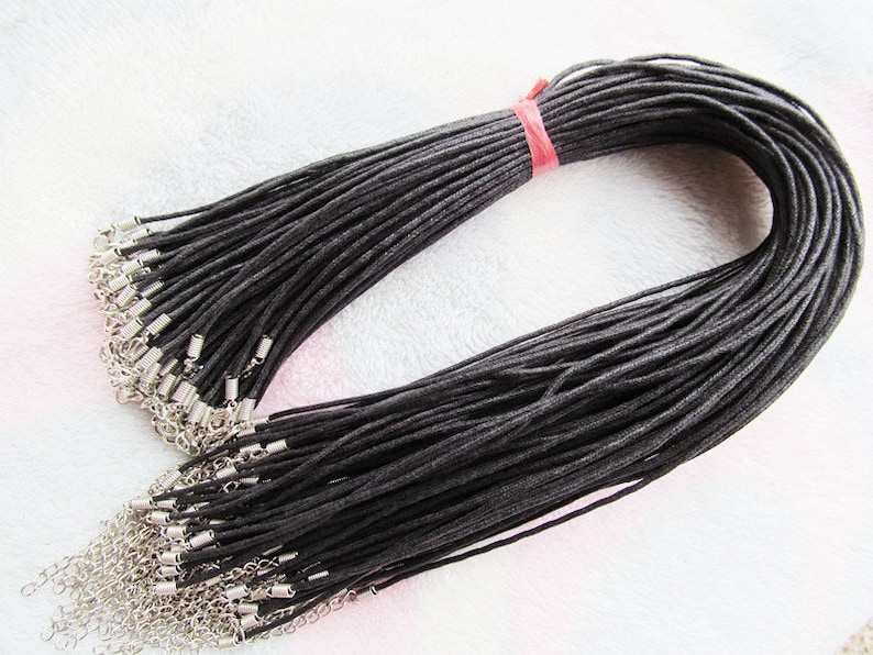 420mm X2mm Black/brown Waxed Cotton Necklace Cord String - Etsy