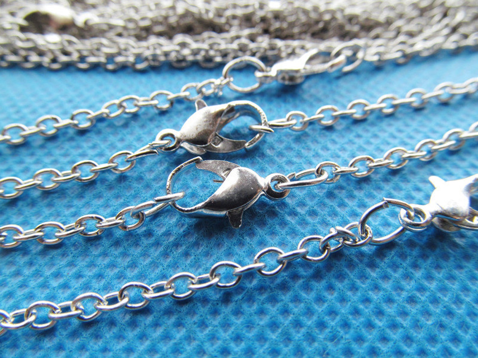 600mm Silver Tone 2.50mmx3mm O Style Cross Link Chain,necklace ...
