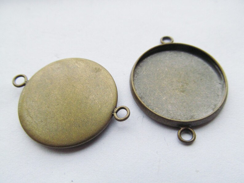 Silver Tone/antique Bronze Base Setting Bezel Tray Bezel - Etsy Silver Tone/antique Bronze Base Setting Bezel Tray Bezel - Etsy