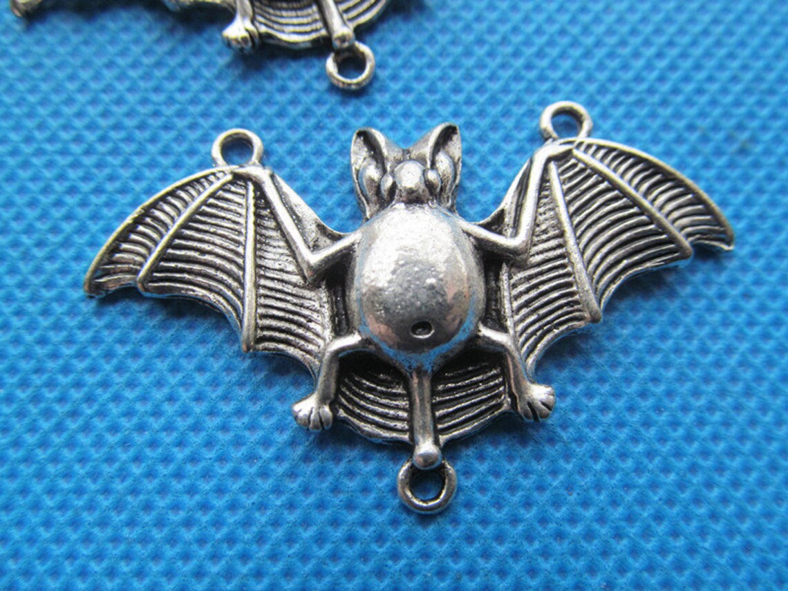 30mmx48mm Antique Silver Tone/anique Bronze Bat Connector - Etsy