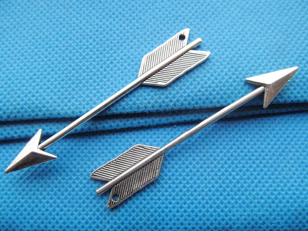 11mmx63mm Antique Silver Tone/antique Bronze Delicated Arrow Connector ...