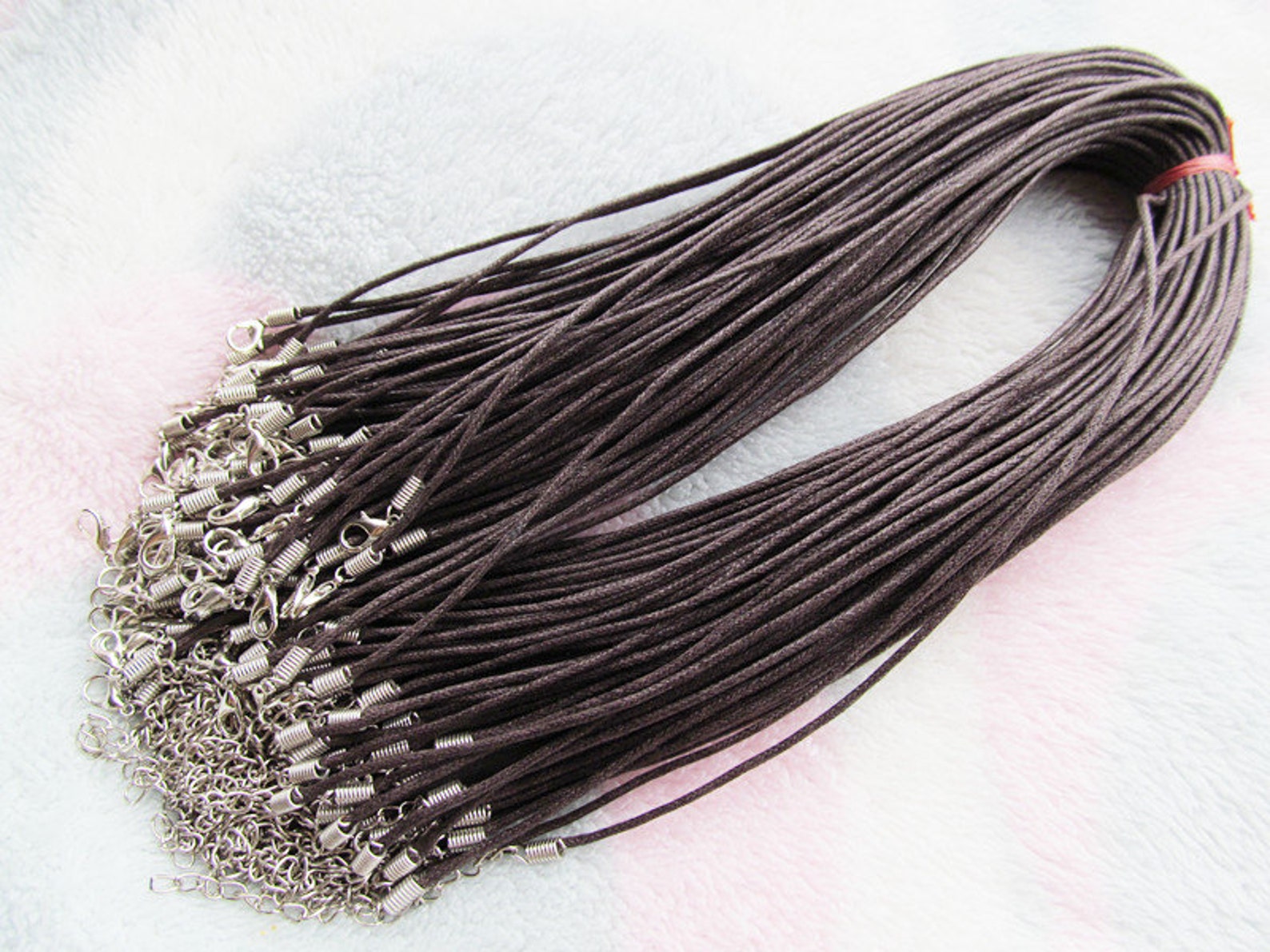 1.5mm Black /brown Waxed Cotton Necklace Cord String | Etsy