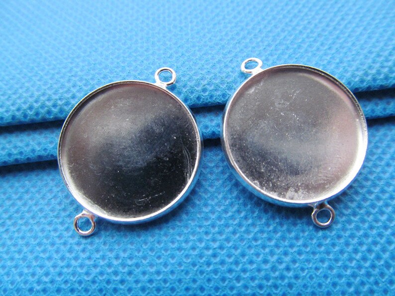 Silver Tone/antique Bronze Base Setting Bezel Tray Bezel - Etsy Silver Tone/antique Bronze Base Setting Bezel Tray Bezel - Etsy