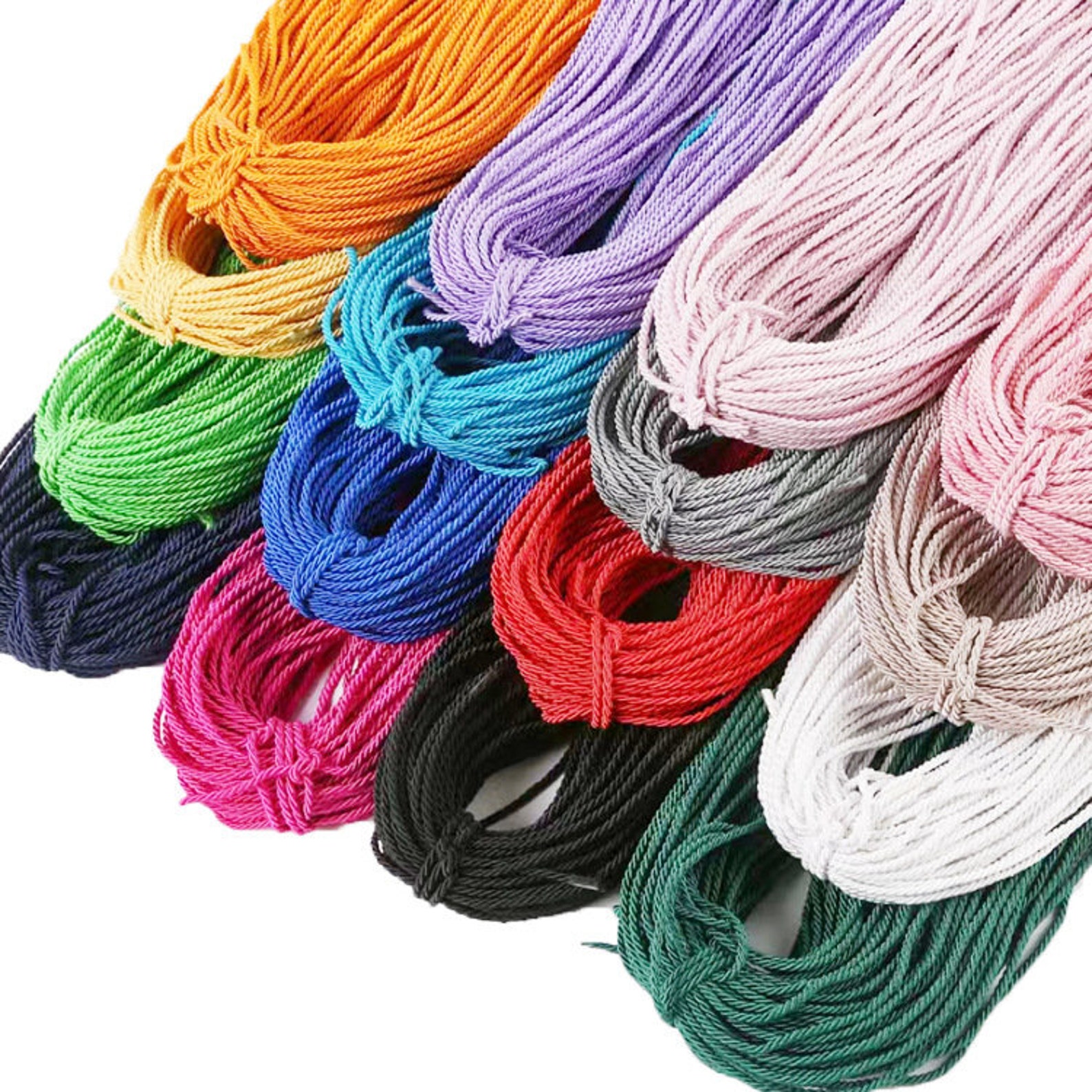 3mm Round Black/brown Braided Smooth Twist Silk Cords String - Etsy