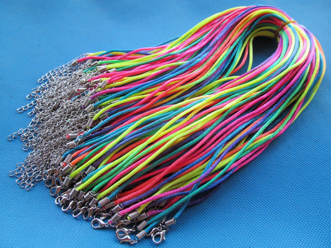 2mm Rainbow Color Rat Tail Chinese Knot Silk Cord String Rope,1.8inch ...