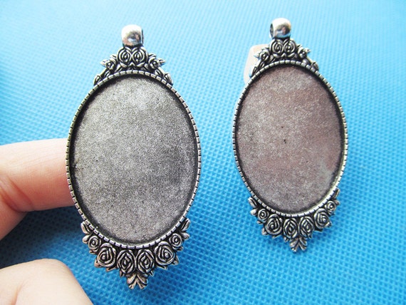 Antique Silver/antique Bronze/antique Golden Rose Flower Base - Etsy