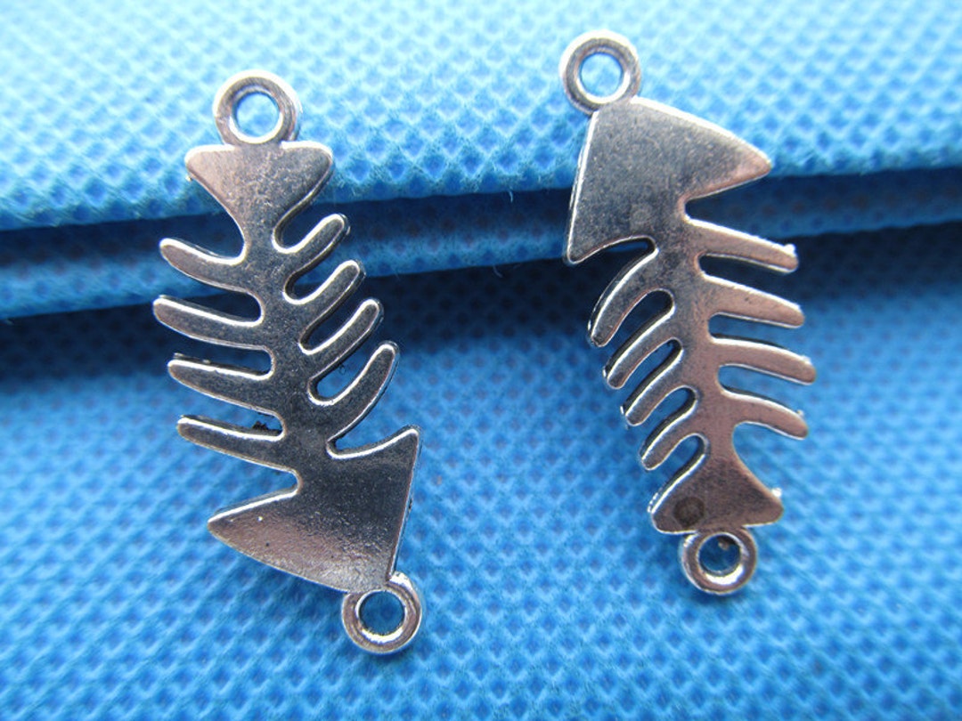 12.20mmx31.35mm Antique Silver/antique Bronze Fishbone/fish Bones ...