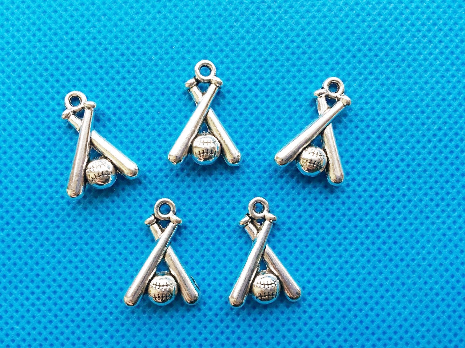 13mmx19mm Antique Silver Tone/antique Bronze Filigree Sports Baseball ...