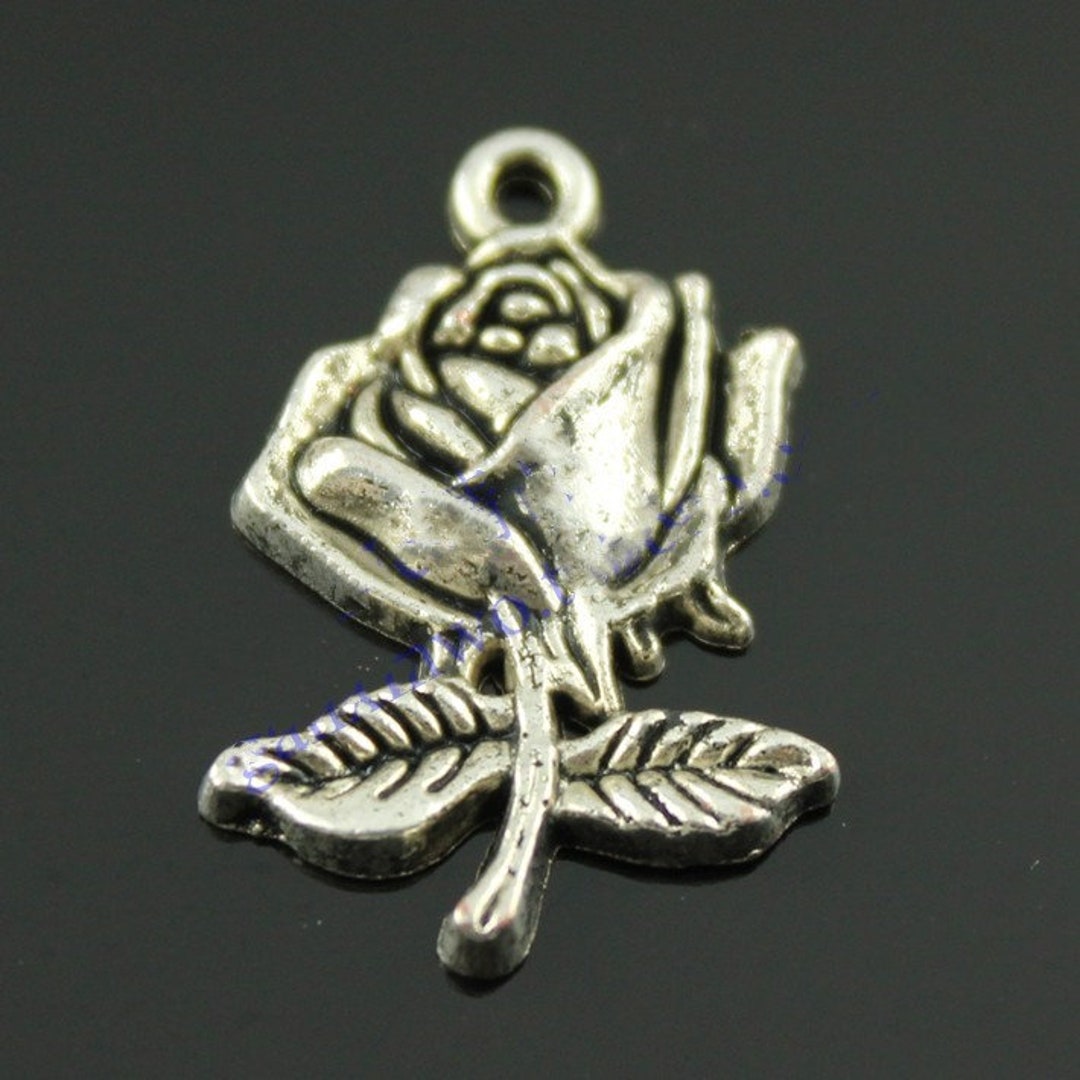 17mmx25mm 4 Colors Antique Silver/bronze/gold Rose Pendant Charm ...