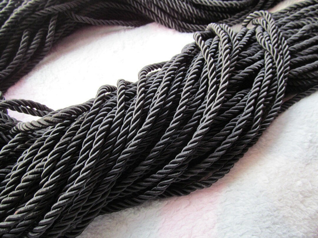 6mm Round Black/brown Braided Smooth Twist Silk Cords String Rope ...