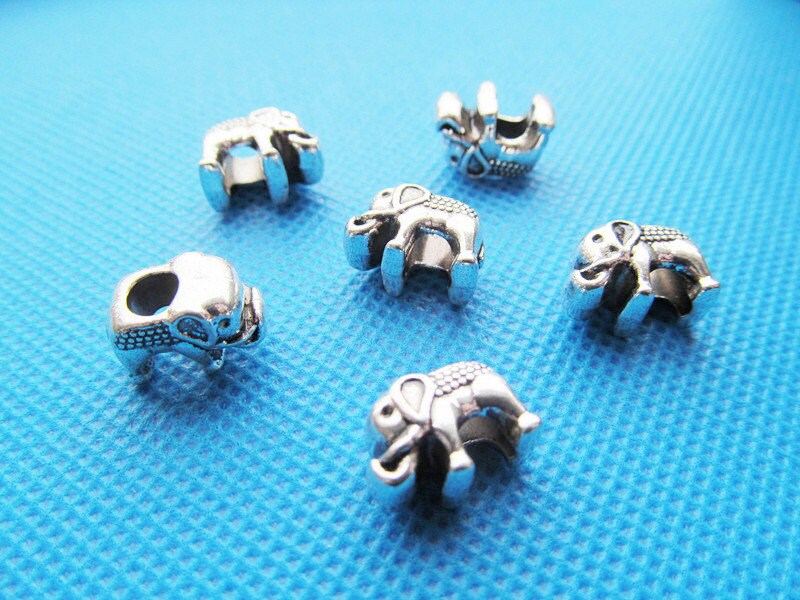 9.5mmx14mm Cute Cabinet Antique Silver tone Elephant Slider | Etsy