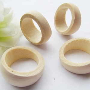 13mmx25mm Handmade Unfinished Natural Wood Ring Connector Pendant Charm ...