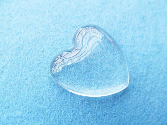 Good Quality 30mm Heart Clear/transparent Glass - Etsy
