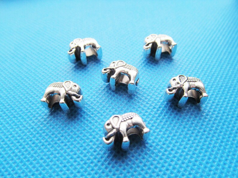 9.5mmx14mm Cute Cabinet Antique Silver Tone Elephant Slider - Etsy