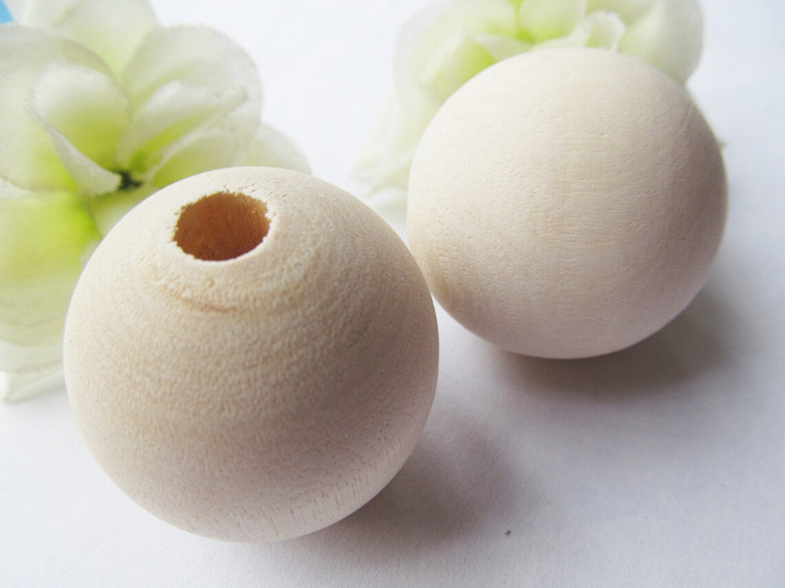 Good Quality 50mm Large Heavy Unfinished Round Ball Natural - Etsy
