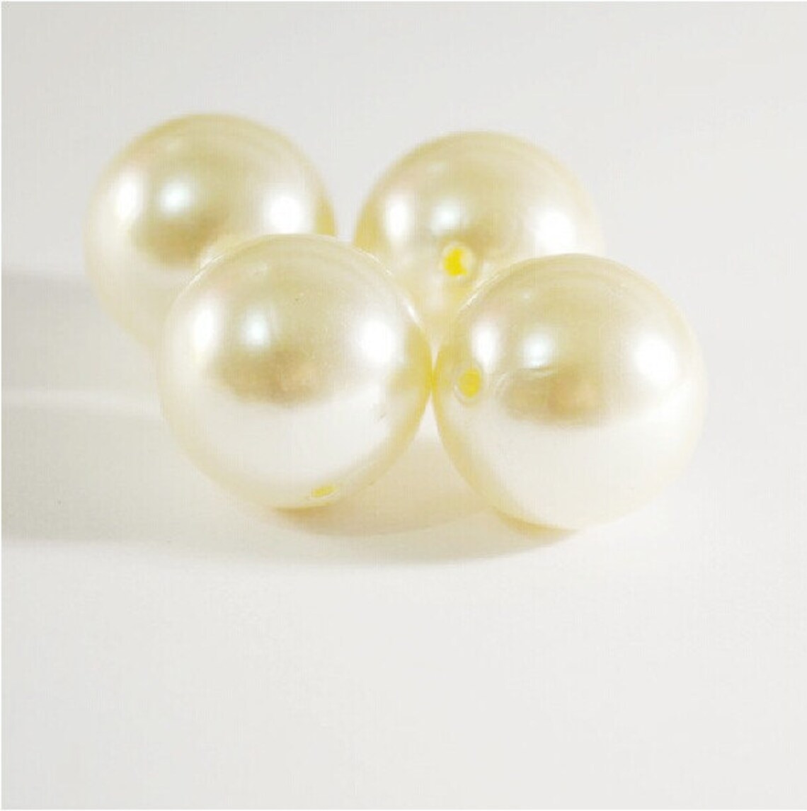 30mm Large Beige/white ABS Resin Faux Shell Pearl Spacer | Etsy