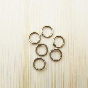 8mmx0.9mm Silver Tone/antique Bronze Jump Ring Split Ring Fastener ...