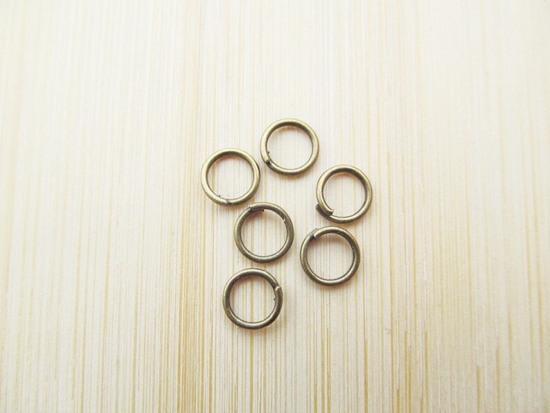 7mmx0.9mm Silver Tone/antique Bronze Jump Ring Split Ring - Etsy