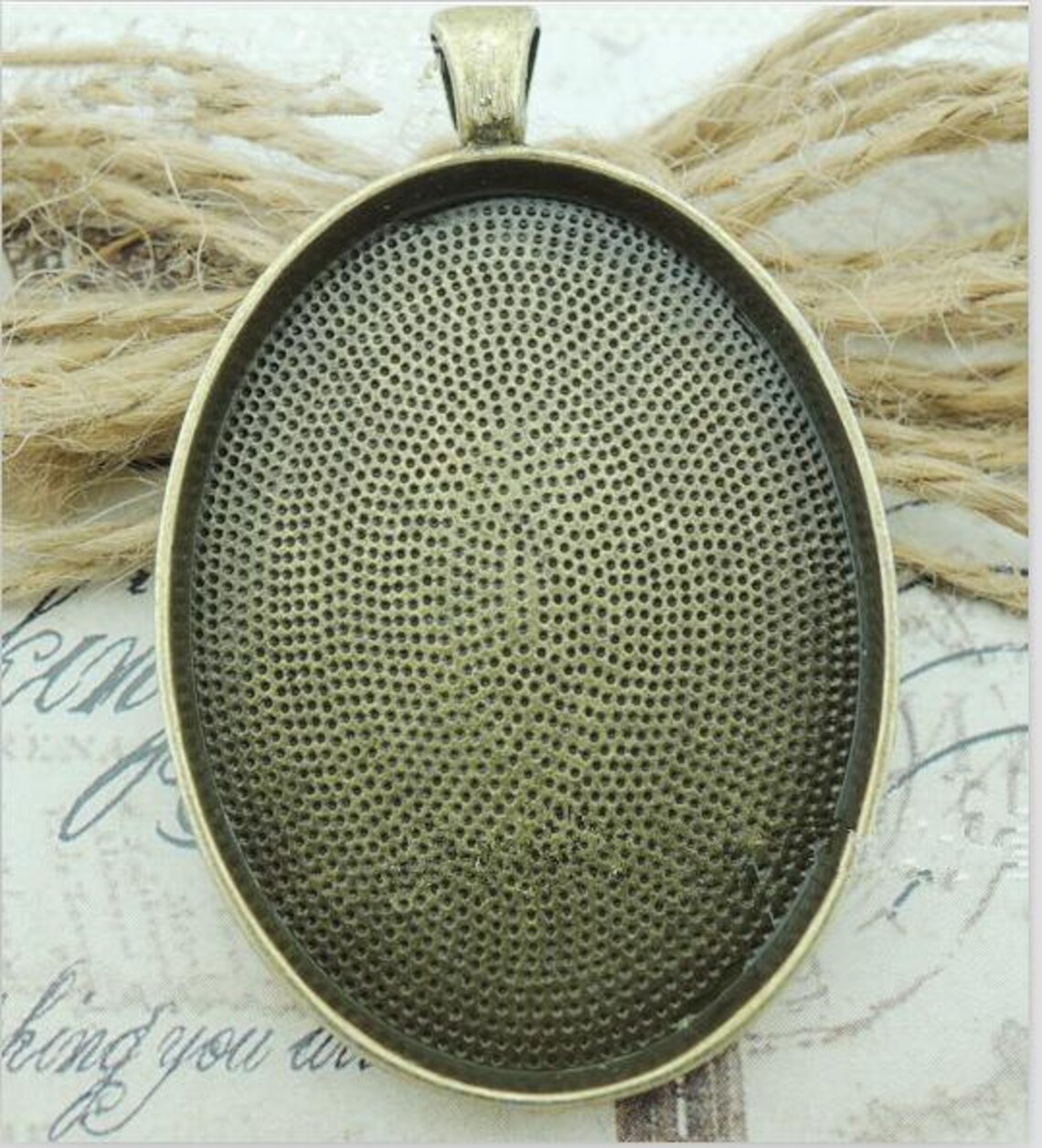 Antique Bronze/antique Silver Tone/silver Plated Oval Base | Etsy