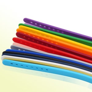 Multicolor 10mm Wide Thick Adjustable Blank Silicone Bracelet, DIY ...