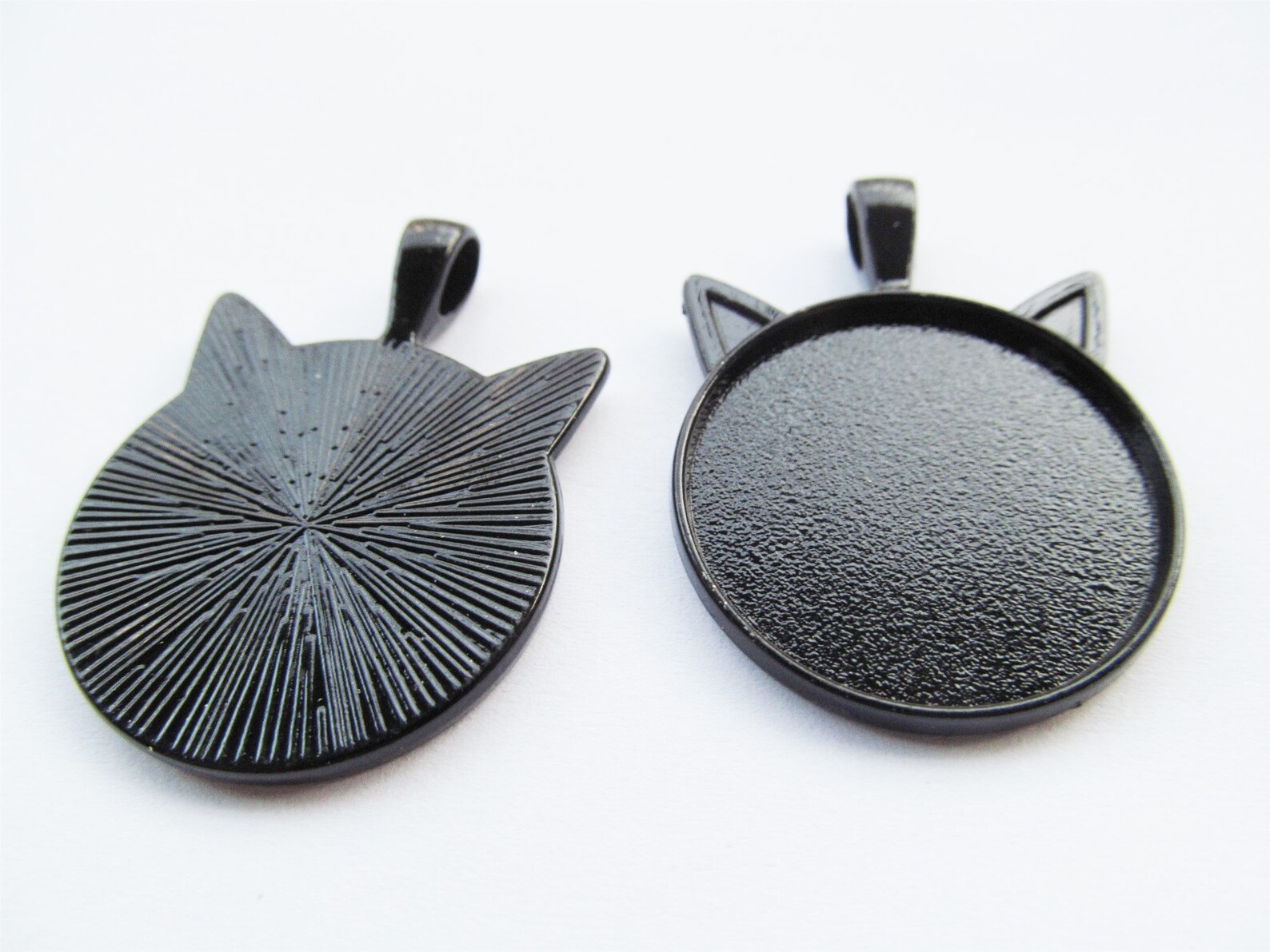 6 Colors Antique Silver/bronze Cat Ears Base Setting Tray | Etsy