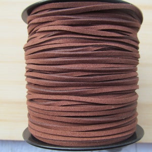 3mm Wide(27 Colors) Korea Faux Suede Fabric Leather Cord String Rope ...
