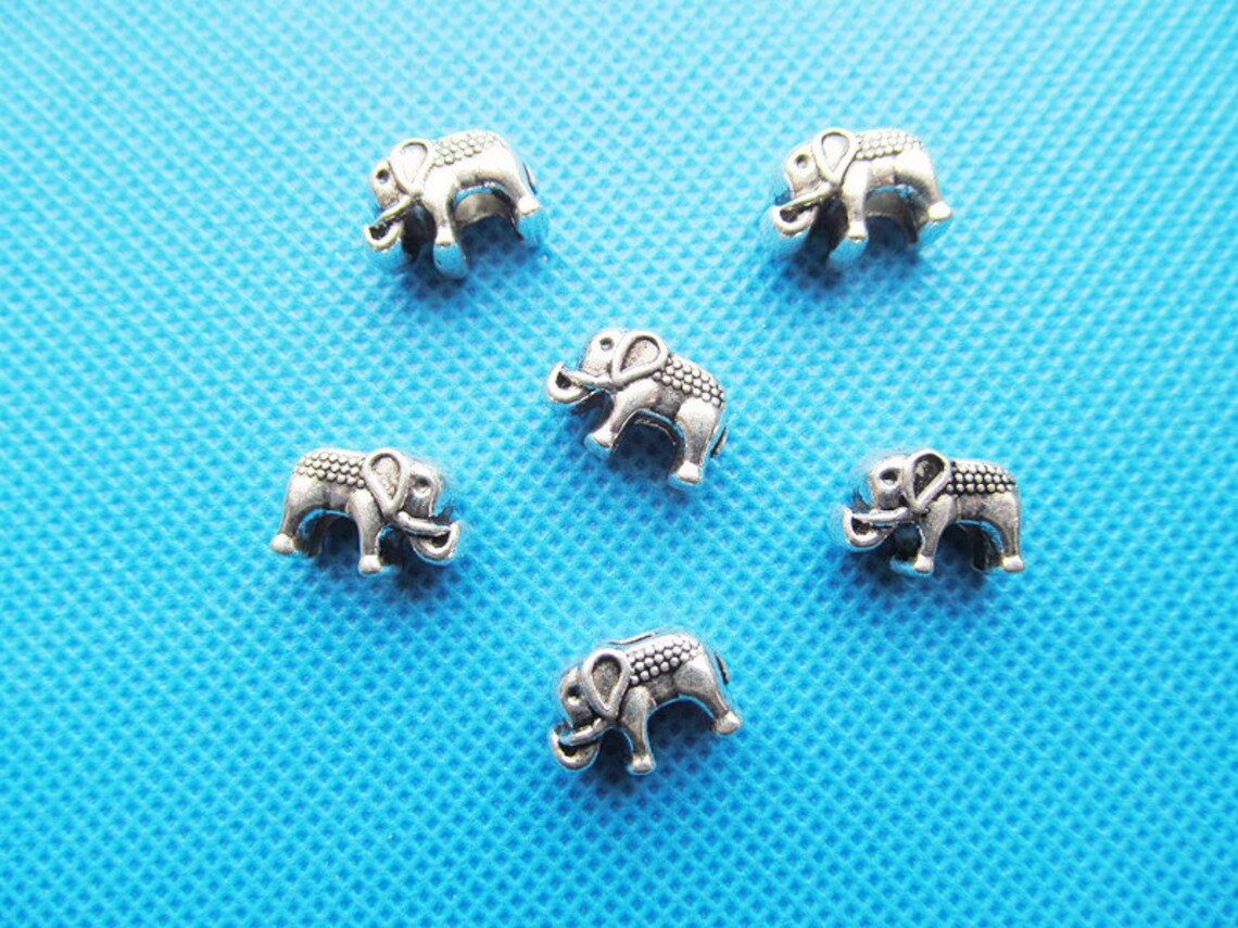 9.5mmx14mm Cute Cabinet Antique Silver Tone Elephant Slider - Etsy