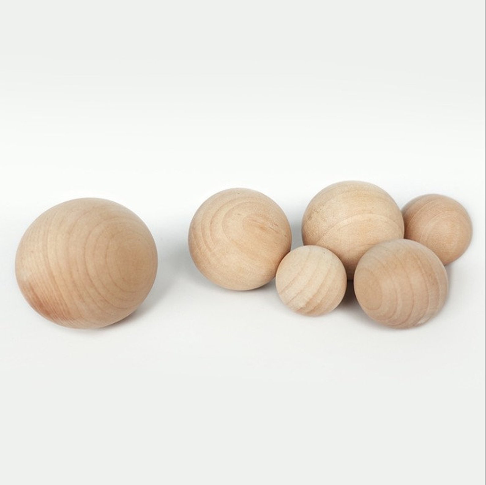 Good Quality 45mm Unfinished Large Heavy Round Ball Natural Wood No ...