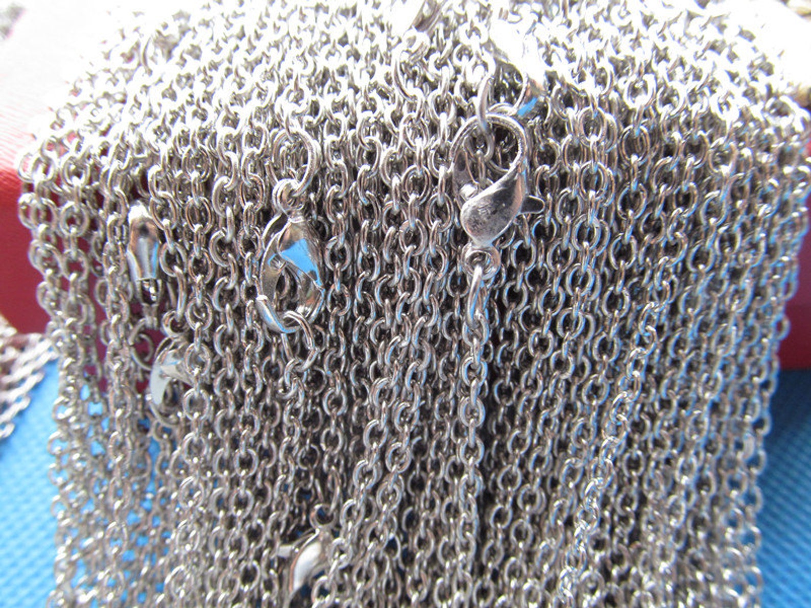 600mm Silver Tone 2.50mmx3mm O Style Cross Link Chain,necklace ...