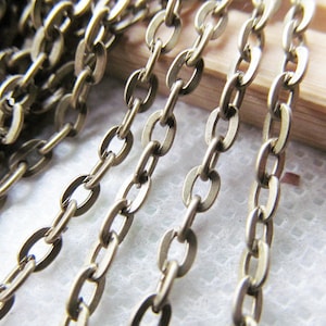 2x3mm Antique Bronze/silver Tone Flat "0" Cross Link Chain,diy Jewellry ...