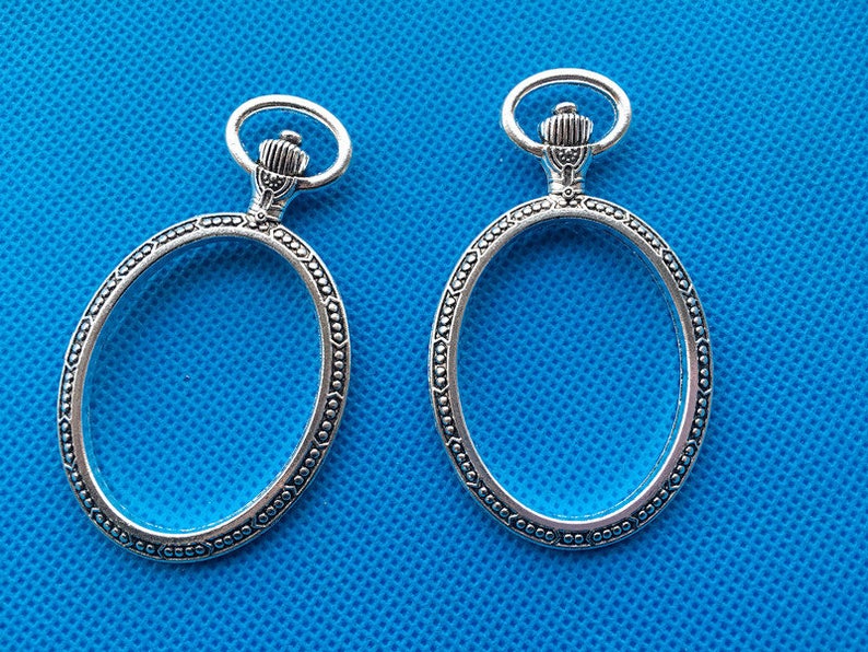 Antique Silver/antique Bronze Vintage Pocket Watch Frame Base - Etsy